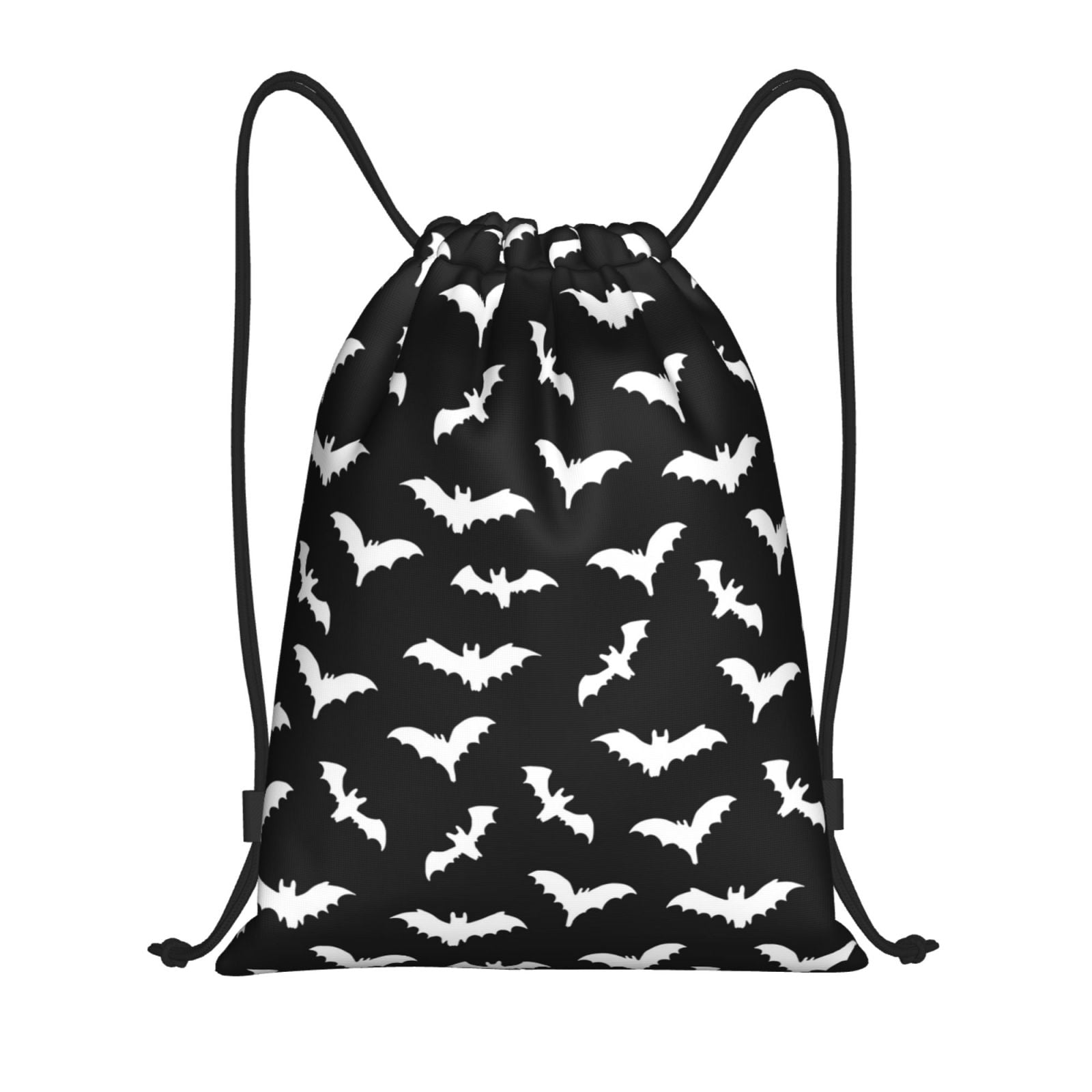Drawstring Backpack, Bat halloween doodle black cool Light Waterproof ...