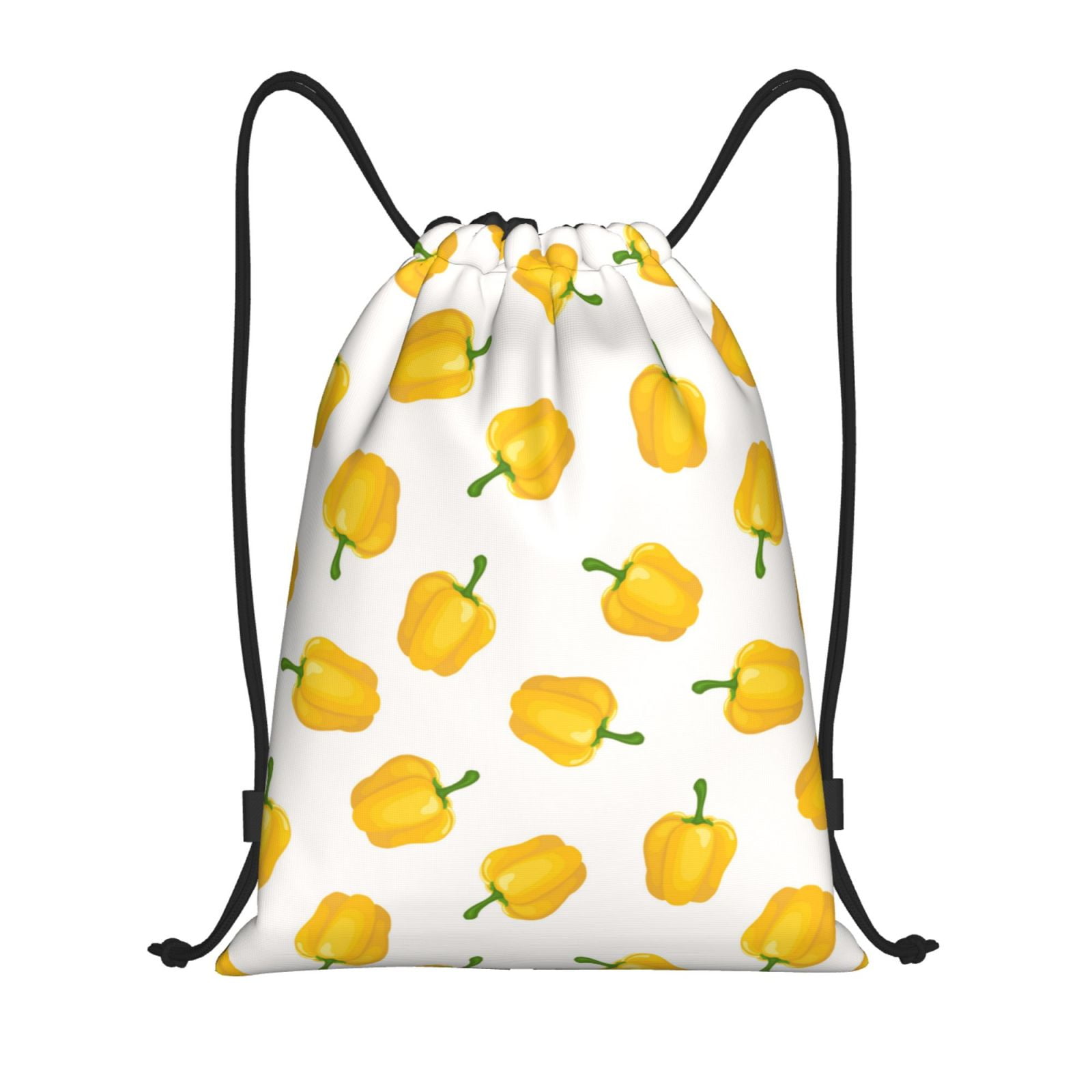 Drawstring Backpack, Bell Pepper Pattern Light Waterproof Sports Gym ...