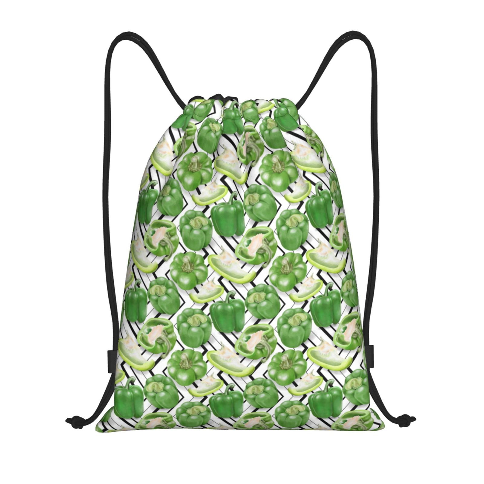 Drawstring Backpack, Bell Pepper funny green Light Waterproof Sports ...