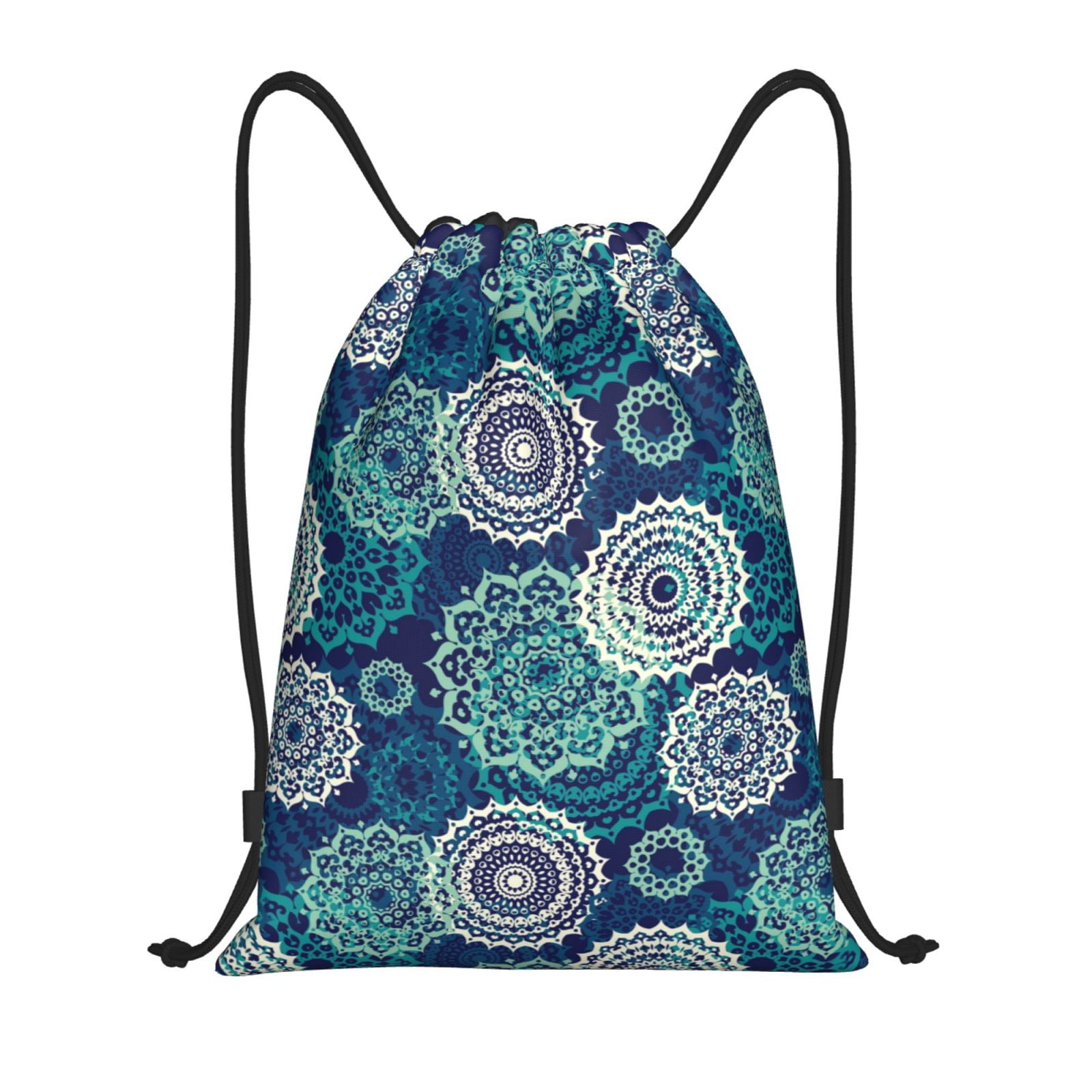 Drawstring Backpack - Bohemian Mandala Splash Proof Small Drawstring ...