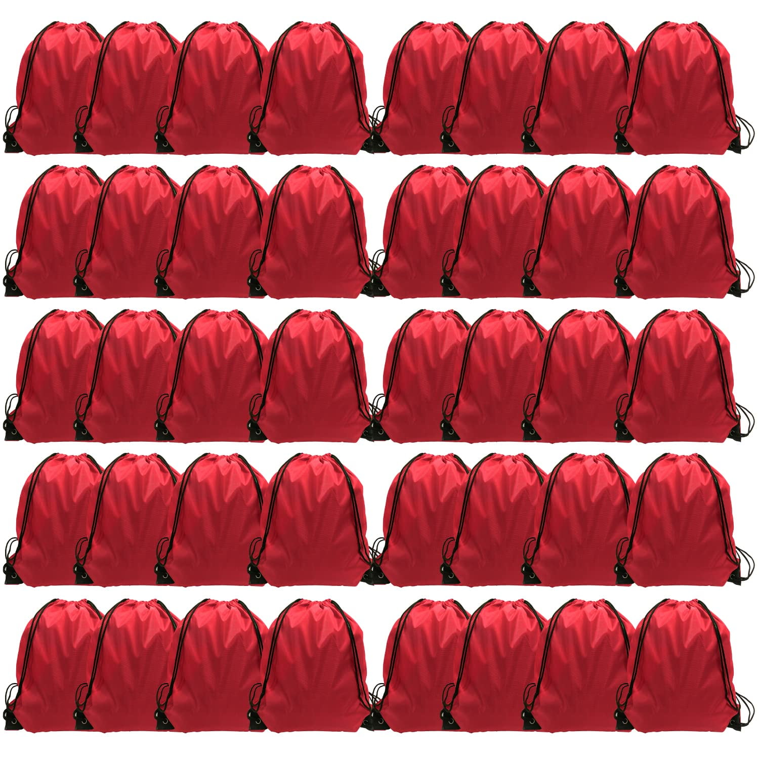 Drawstring Backpack Bulk 48 Pcs Drawstring Bags bulk Red Nylon Draw ...