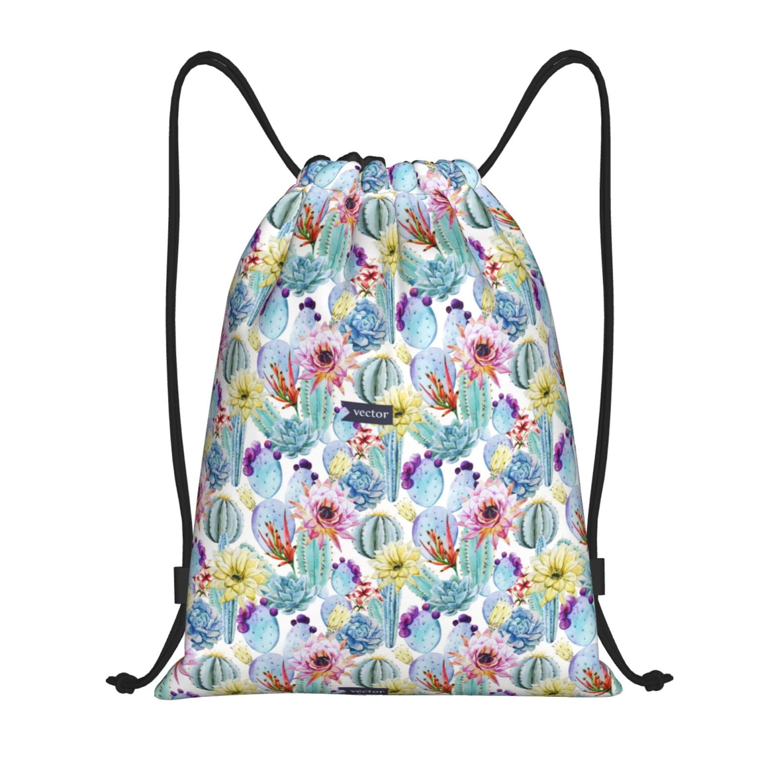 Drawstring Backpack - Cactus1 Splash Proof Small Drawstring Gym Bag for ...