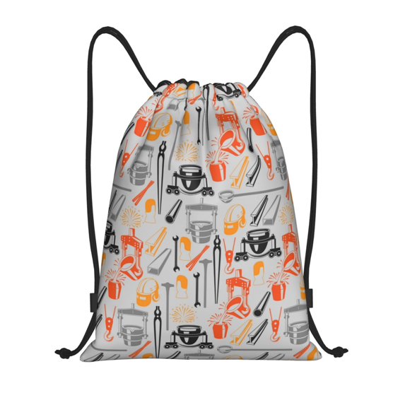 Drawstring Backpack - Cast steel equipment Splash Proof Small ...