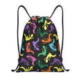 Drawstring Backpack, Colorful Lizards Light Waterproof Sports Gym Bag ...