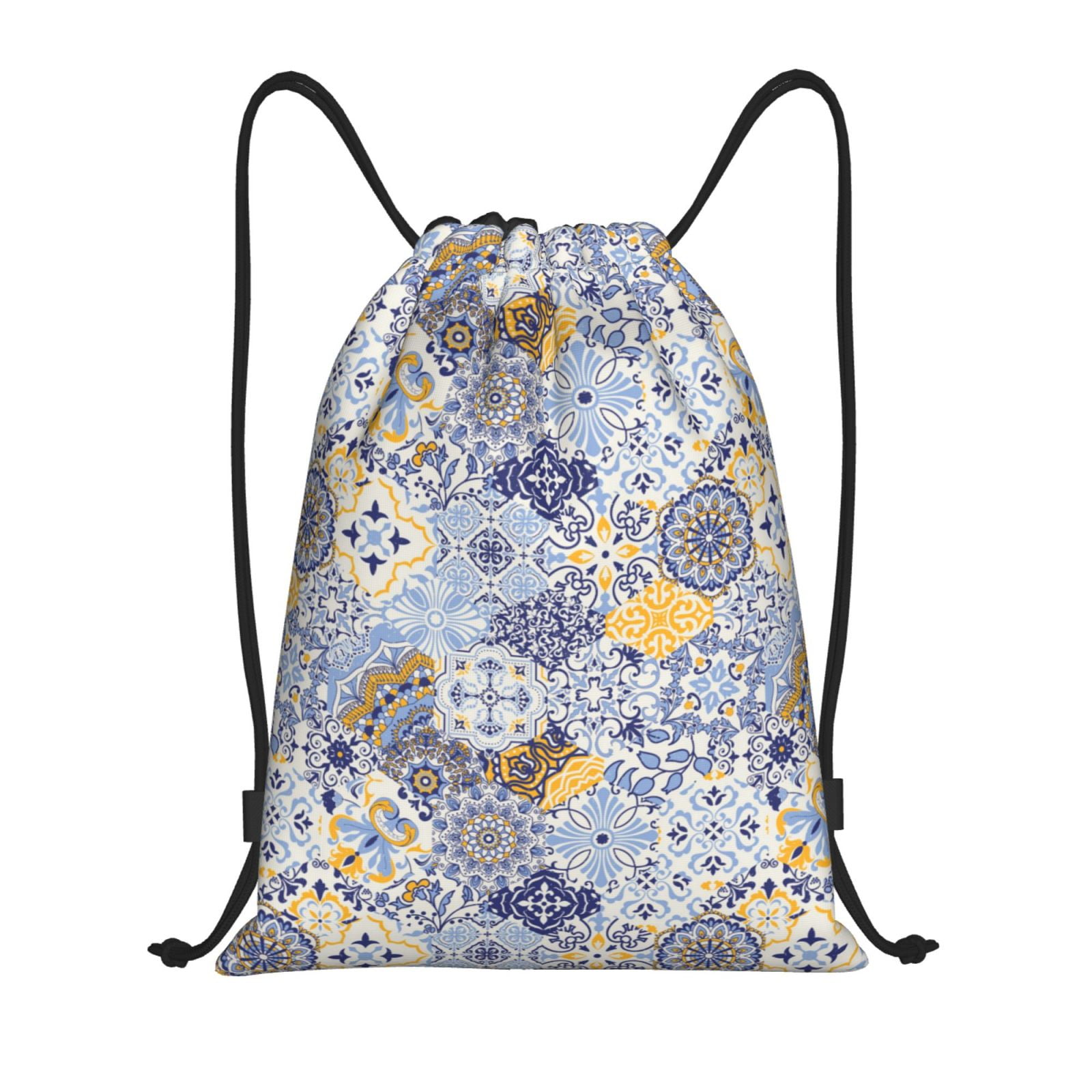 Drawstring Backpack, Colorful Mandalas Light Waterproof Sports Gym Bag ...
