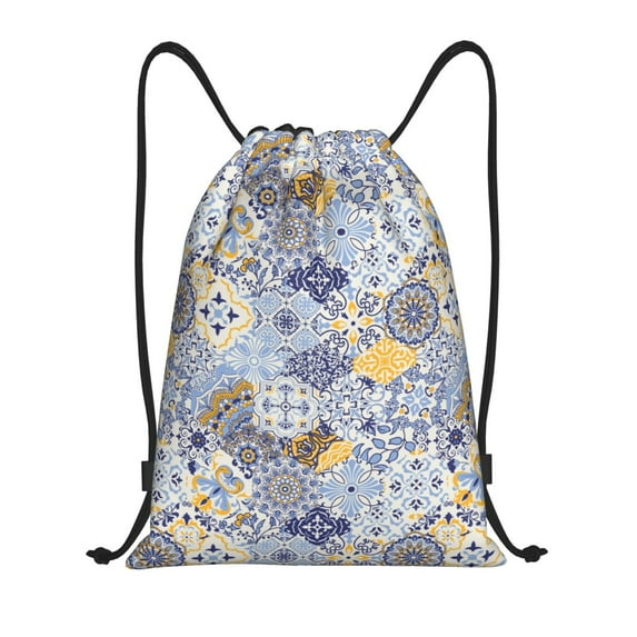 Drawstring Backpack, Colorful Mandalas Light Waterproof Sports Gym Bag ...