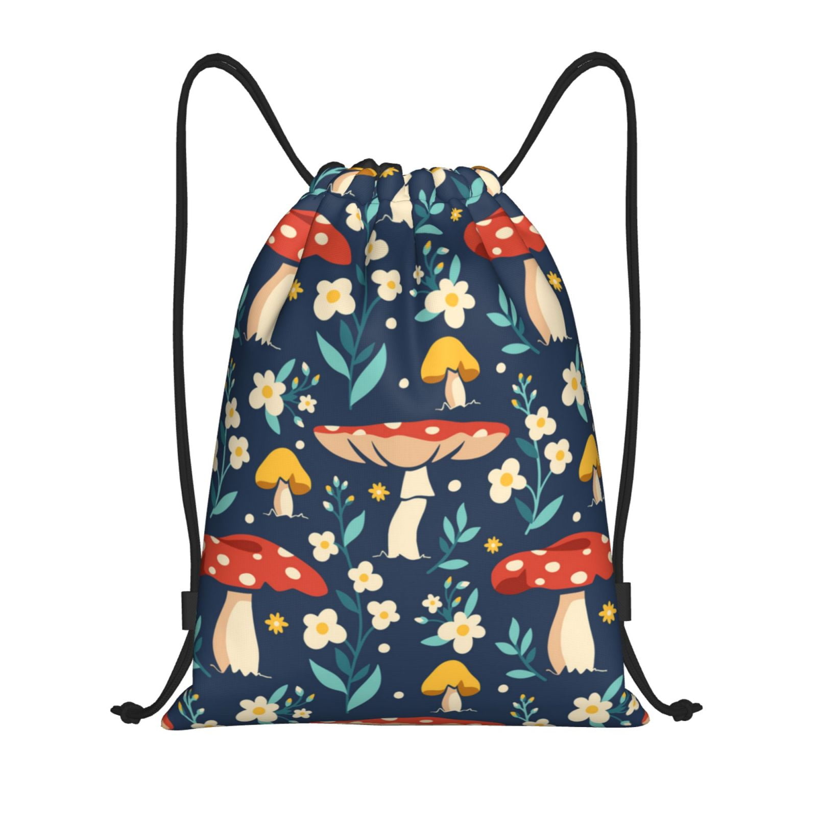 Drawstring Backpack, Colorful Mushrooms A Light Waterproof Sports Gym ...