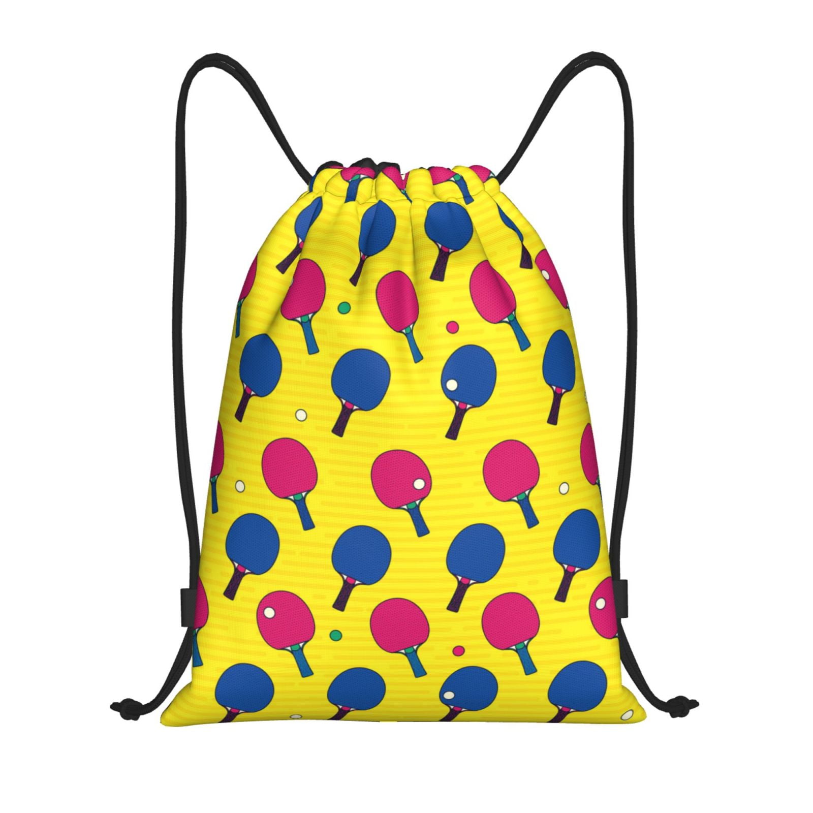 Drawstring Backpack - Colorful Ping Pong Splash Proof Small Drawstring ...
