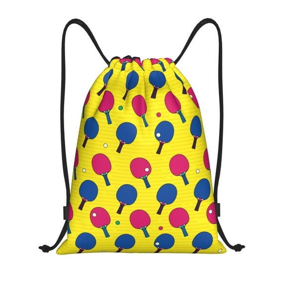 Drawstring Backpack - Colorful Ping Pong Splash Proof Small Drawstring ...
