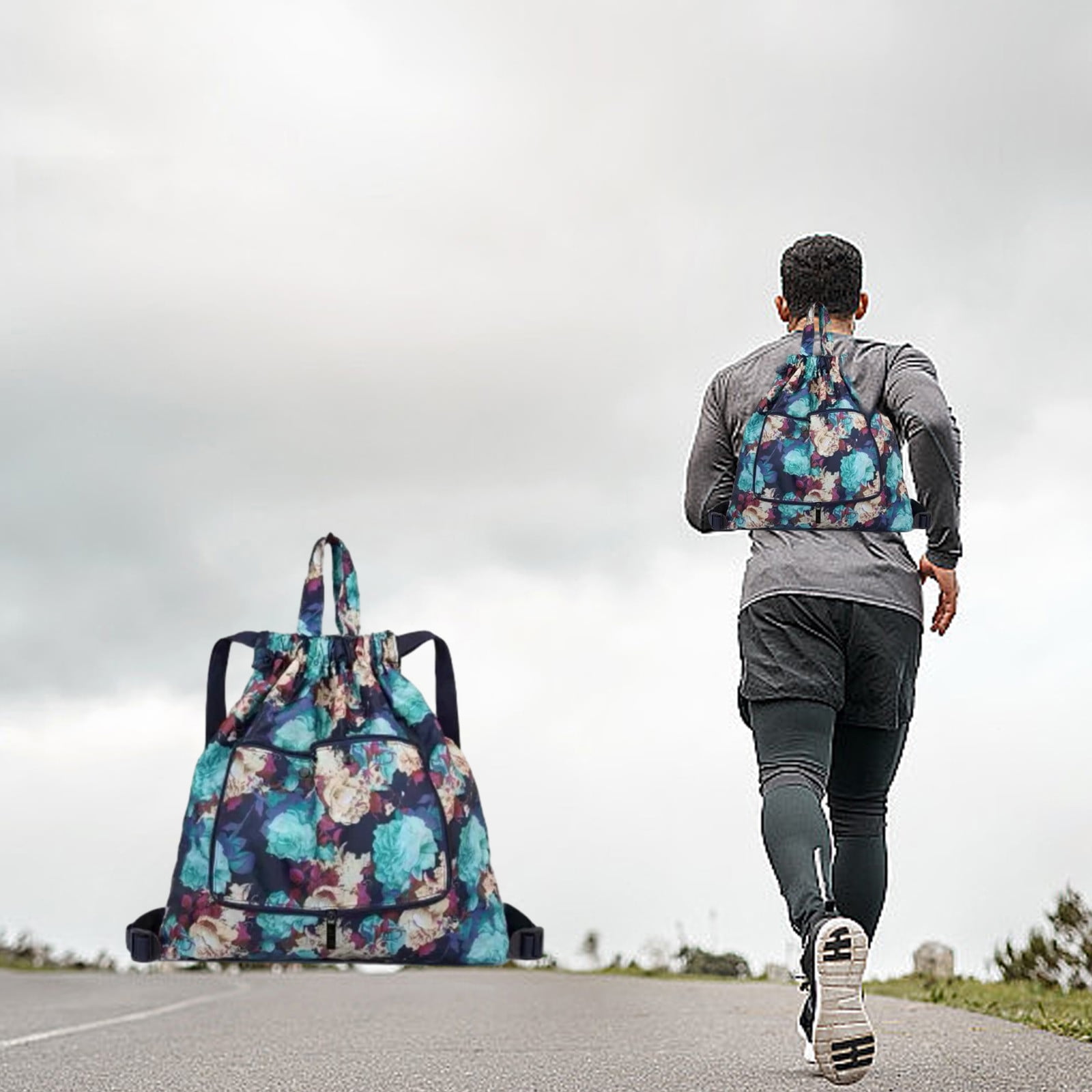 Drawstring Backpack Common Drawstring Bag Folding Storage Bag Sports ...