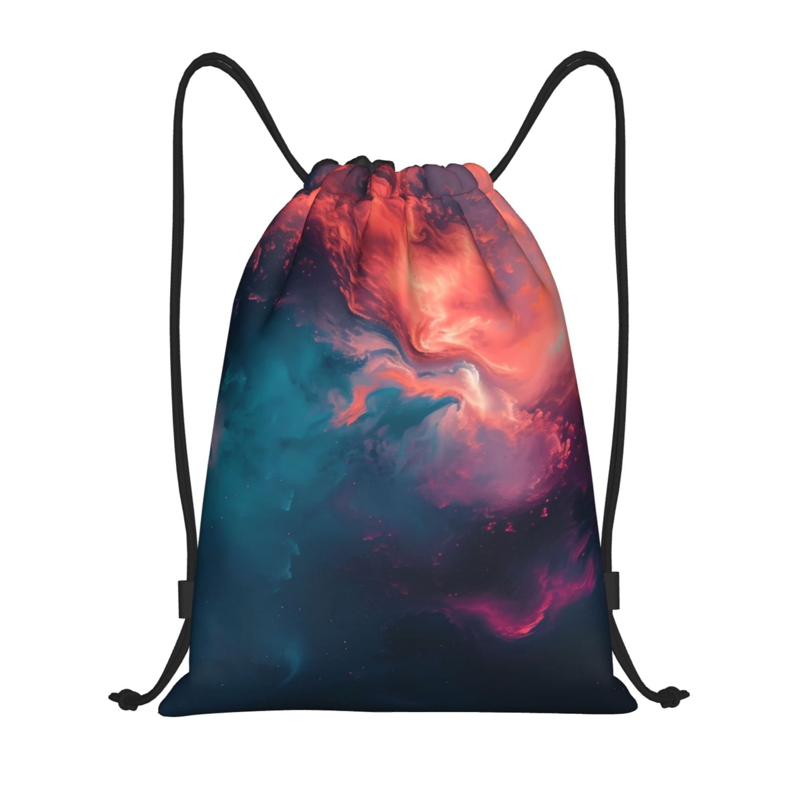 Drawstring Backpack - Cosmic Paint Swirl Cheer Gym Bag for Women Men ...