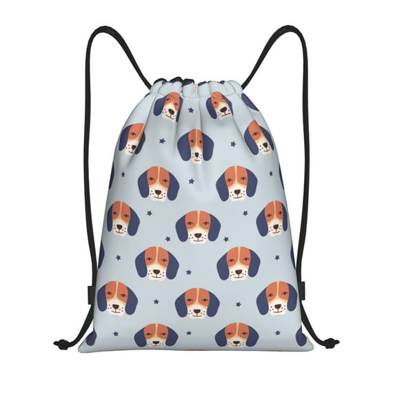 Drawstring Backpack, Cute Dog Puppy star Light Waterproof Sports Gym ...