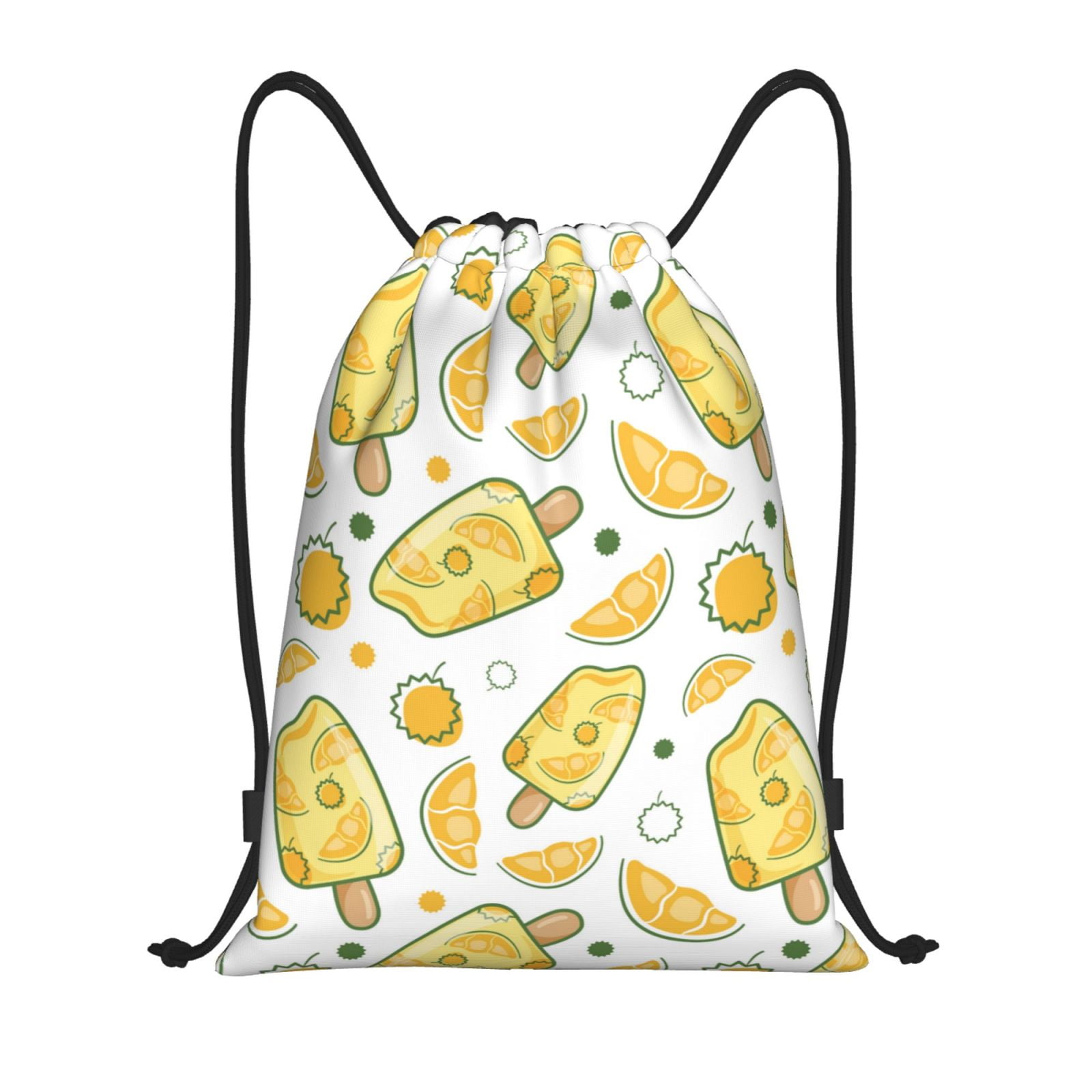 Drawstring Backpack - Cute Durian Ice Cream Splash Proof Small ...