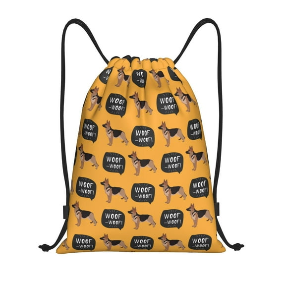Drawstring Backpack - Cute German Shepherd Dog Splash Proof Small ...