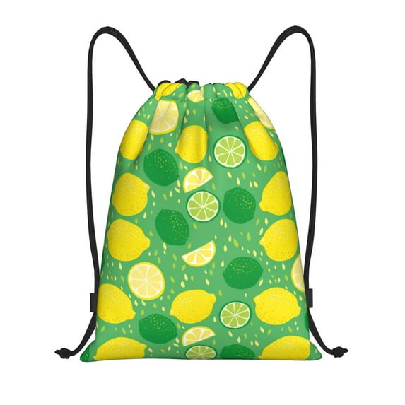 Drawstring Backpack, Cute Limes Light Waterproof Sports Gym Bag Draw ...