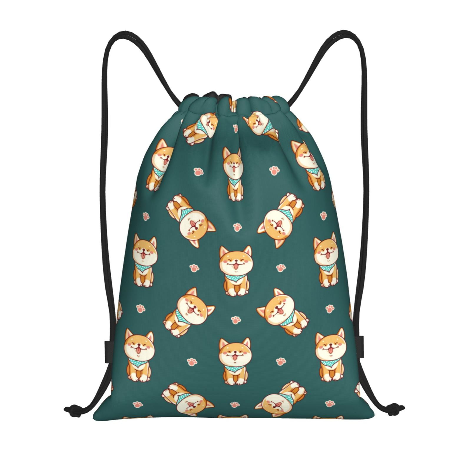Drawstring Backpack, Cute Shiba Light Waterproof Sports Gym Bag Draw ...