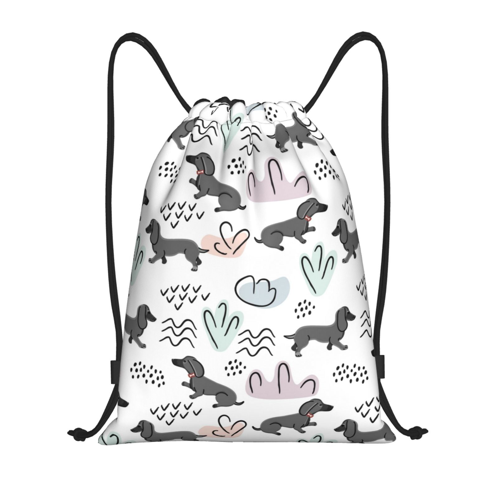Drawstring Backpack - Dachshund Dog Puppy No.1028 Cheer Gym Bag for ...