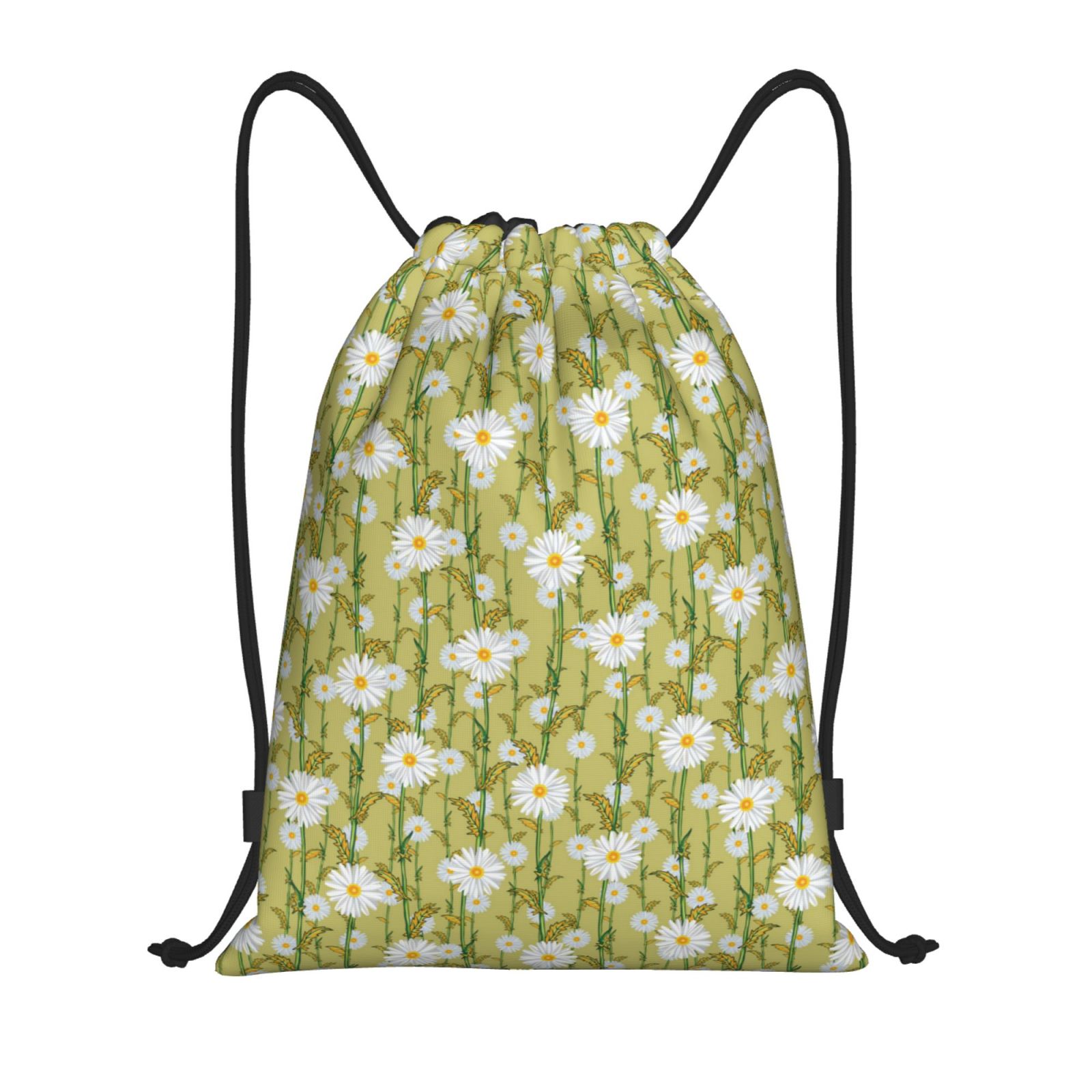 Drawstring Backpack - Daisies Flowers Bouquet Gym Bag for Women Men ...