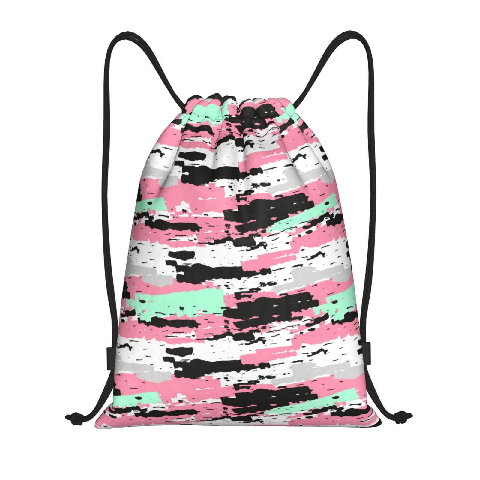 Drawstring Backpack - Digital Camouflage Splash Proof Small Drawstring ...