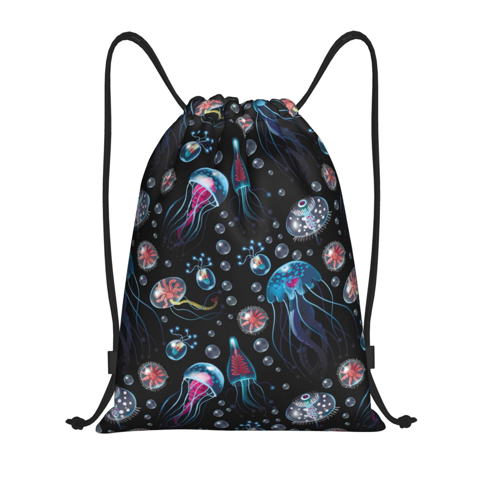Drawstring Backpack - Dreamy Jellyfish Cheer Gym Bag for Women Men ...