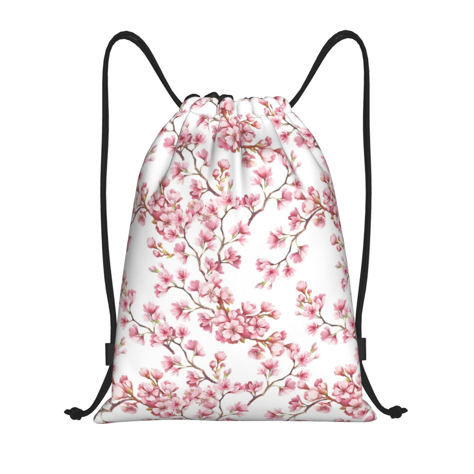Drawstring Backpack - Elegant berry blossoms cute Splash Proof Small ...