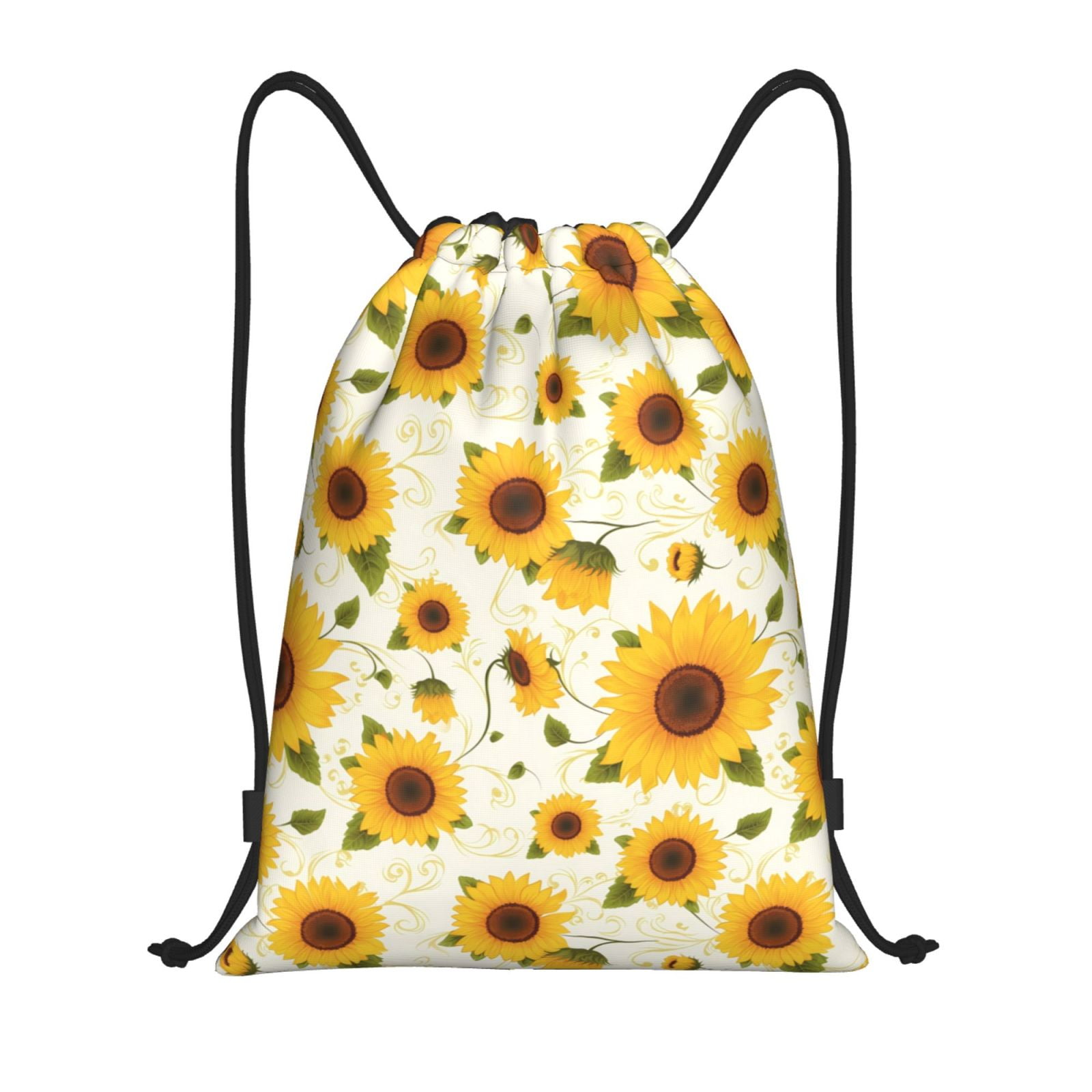 Drawstring Backpack - European-style Pattern Sunflower A Splash Proof ...