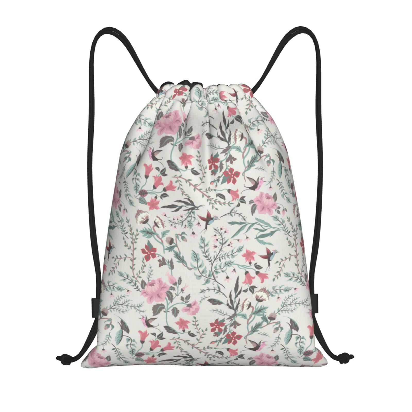 Drawstring Backpack - Fairy floral Cheer Gym Bag for Women Men ...