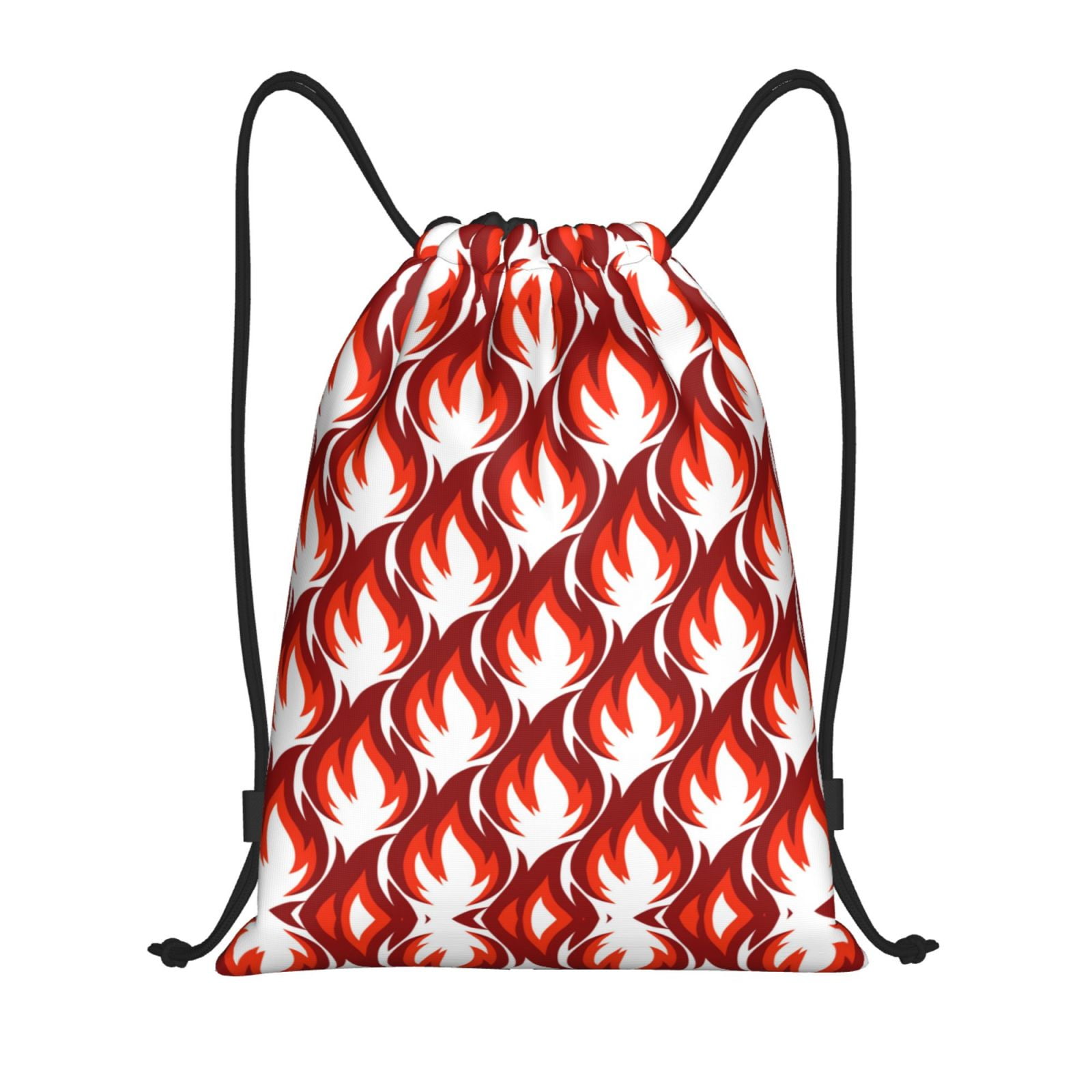 Drawstring Backpack, Fire Symbols Light Waterproof Sports Gym Bag Draw ...