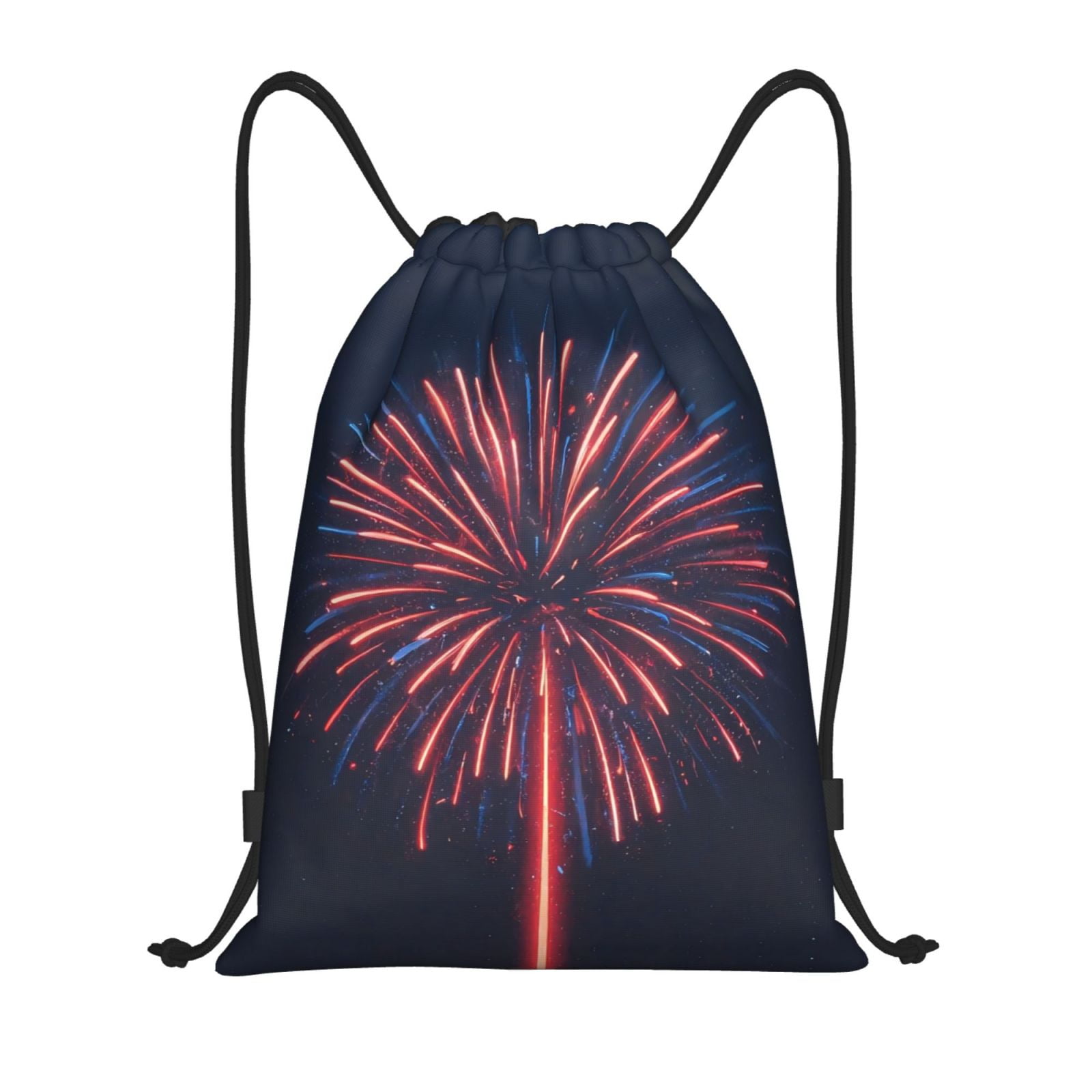 Drawstring Backpack - Fireworks3 Splash Proof Small Drawstring Gym Bag ...