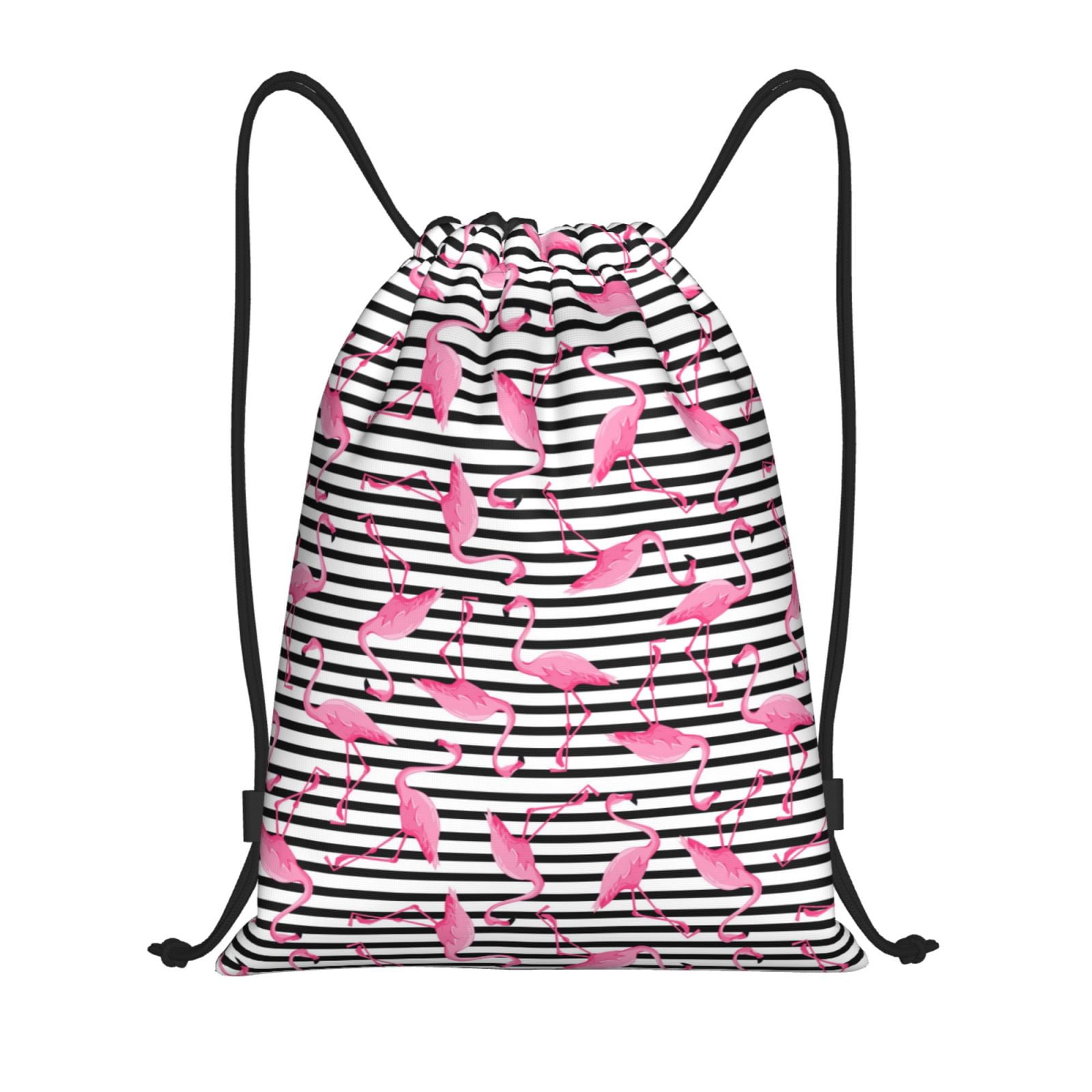 Drawstring Backpack - Flamingos (2) Splash Proof Small Drawstring Gym ...