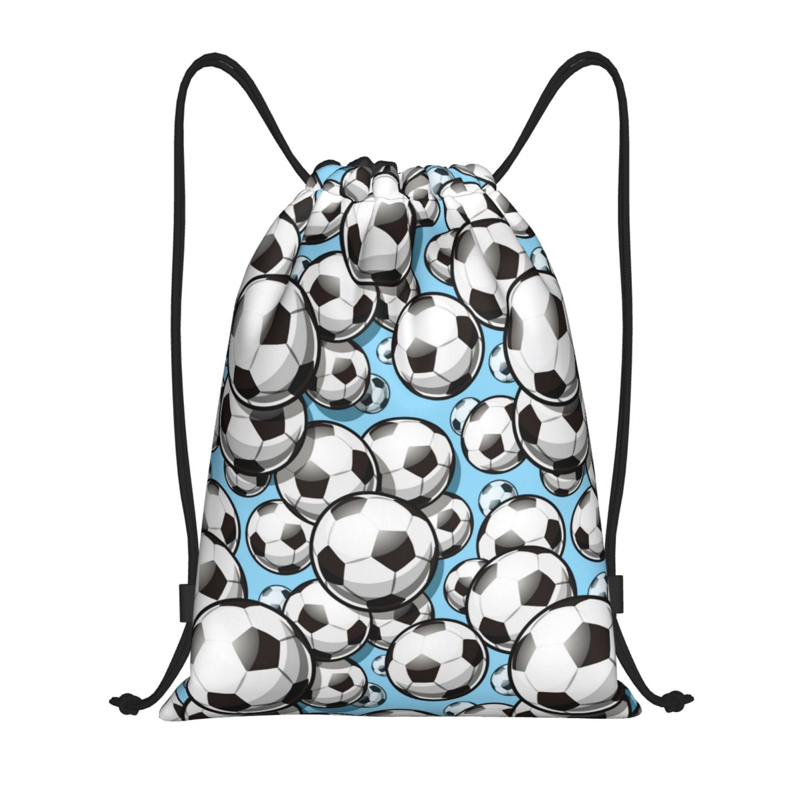 Drawstring Backpack - Football Soccer Ball Splash Proof Small ...