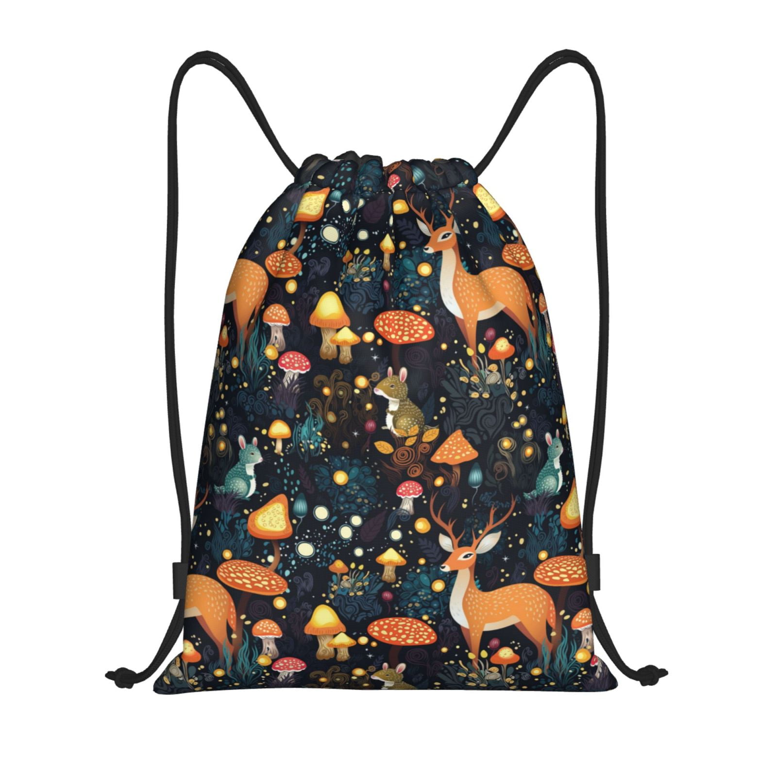 Drawstring Backpack, Forest elf Light Waterproof Sports Gym Bag Draw ...