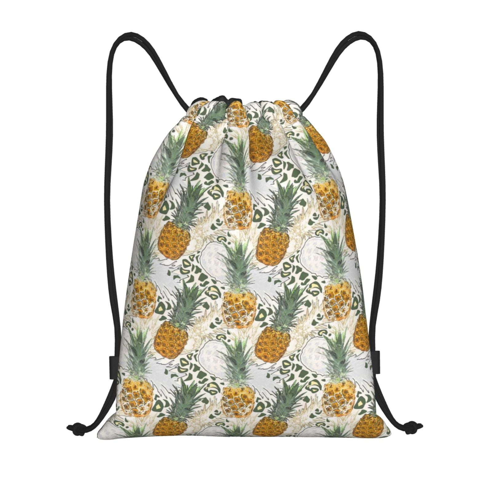Drawstring Backpack, Fruit Pineapples Light Waterproof Sports Gym Bag ...