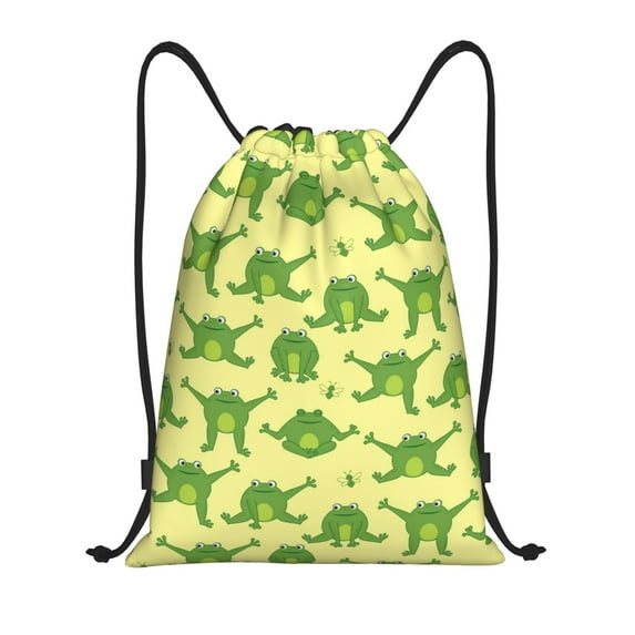 Drawstring Backpack, Funny Frogs Light Waterproof Sports Gym Bag Draw ...