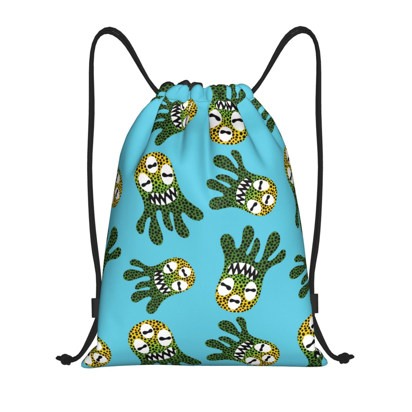 Drawstring Backpack, Funny cartoon green Light Waterproof Sports Gym ...