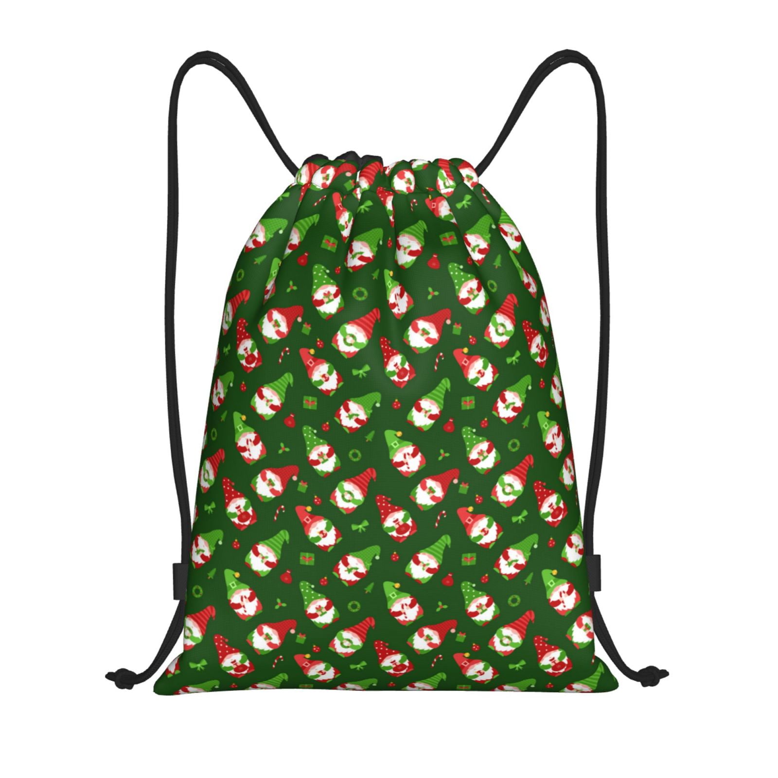 Drawstring Backpack, Gnomes In Caps Light Waterproof Sports Gym Bag Draw String Back Bag for Men ...