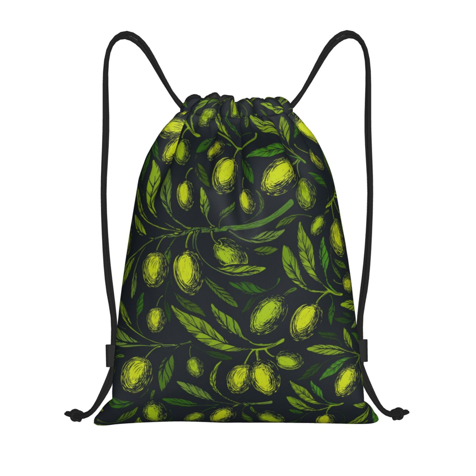 Drawstring Backpack - Green Branch Olive Cheer Gym Bag for Women Men ...