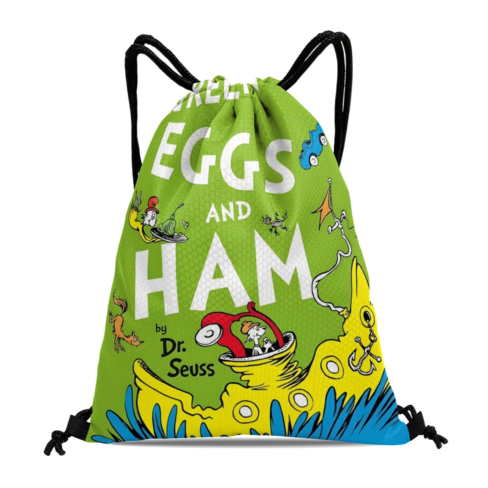Drawstring Backpack for Green Eggs and Ham Drawstring Pocket Adults ...
