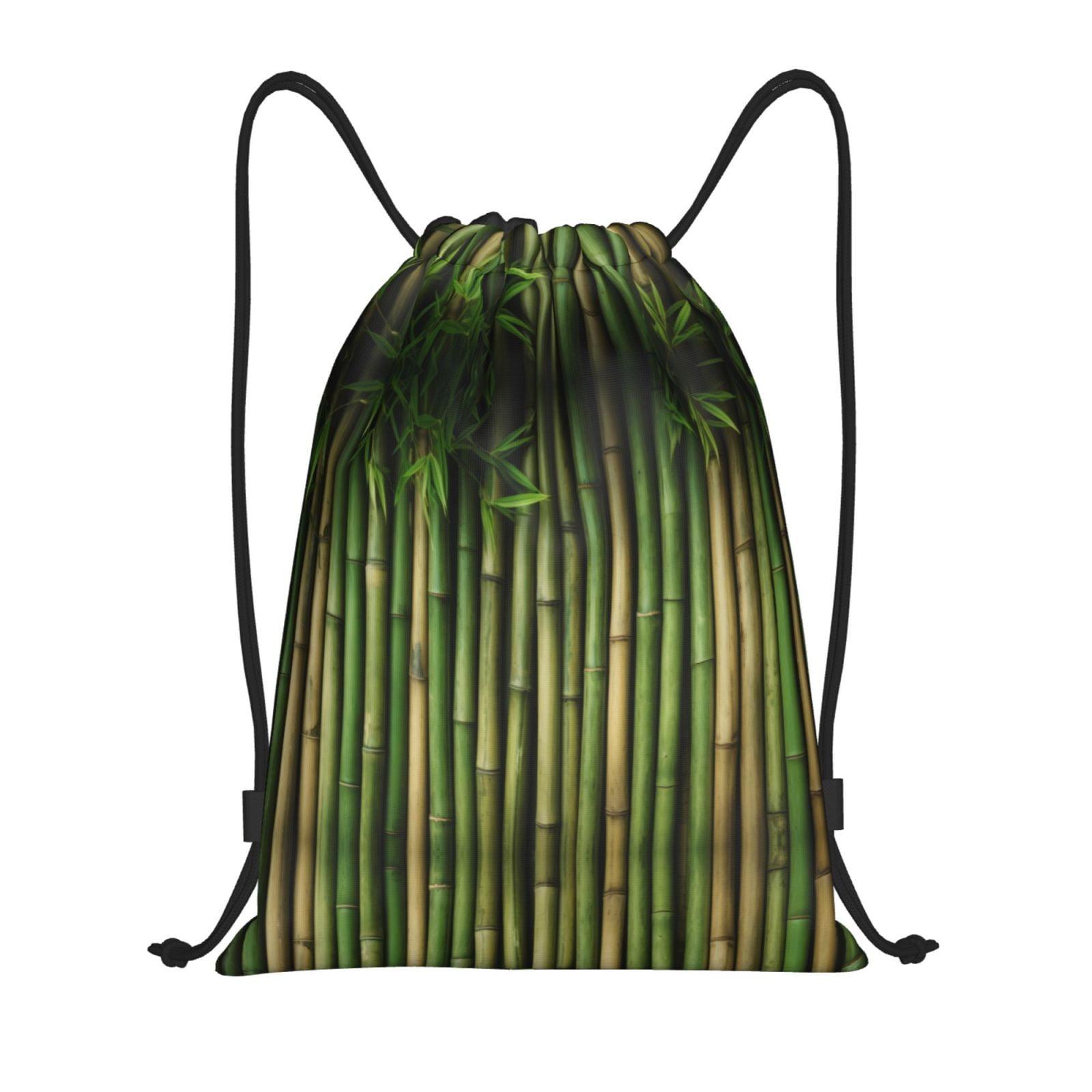 Drawstring Backpack, Green plants Fence1 Light Waterproof Sports Gym ...