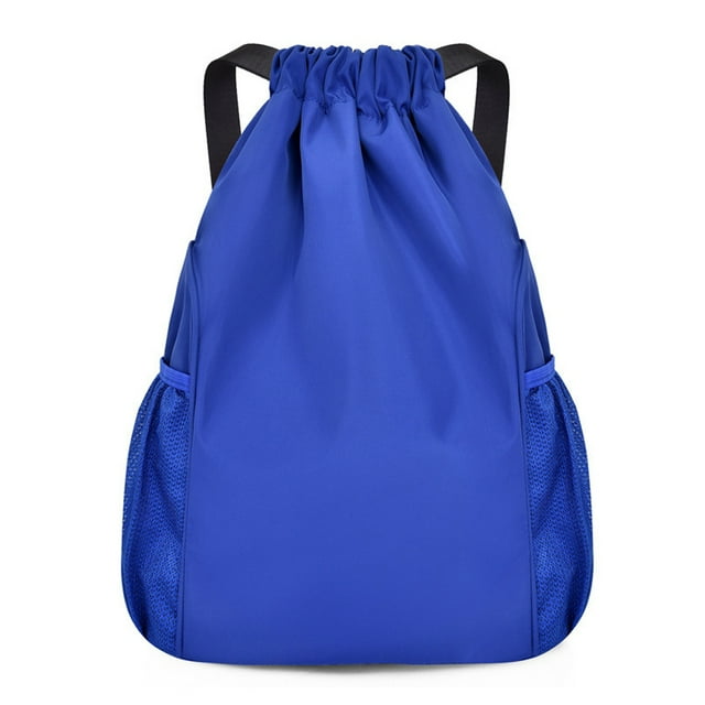 Drawstring Backpack Gym Bag Sackpack String Sack Pack Bags - Royal blue ...