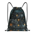 Drawstring Backpack - Halloween Scary Dollhouse C Splash Proof Small ...