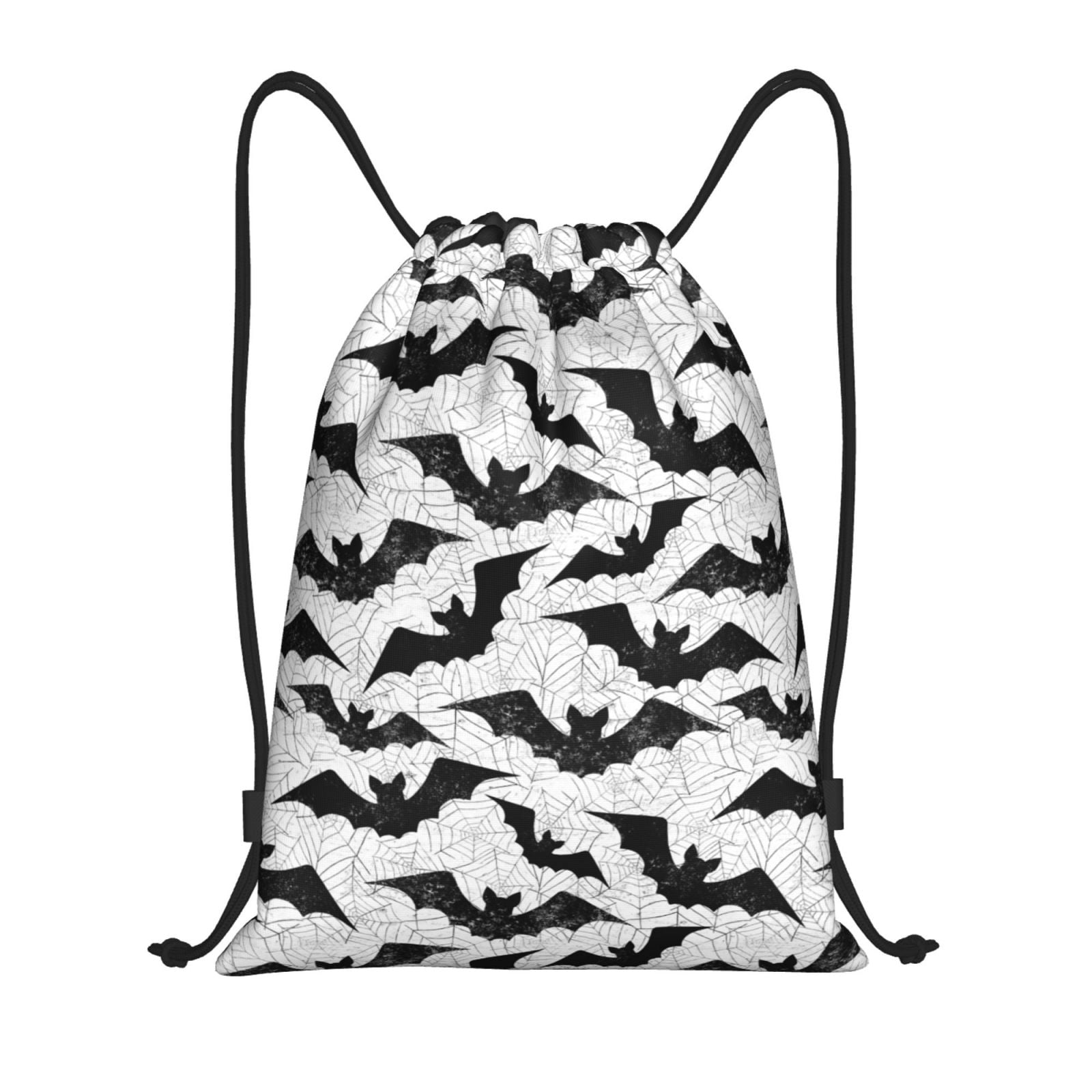 Drawstring Backpack, Halloween bats spiderweb cool Light Waterproof ...