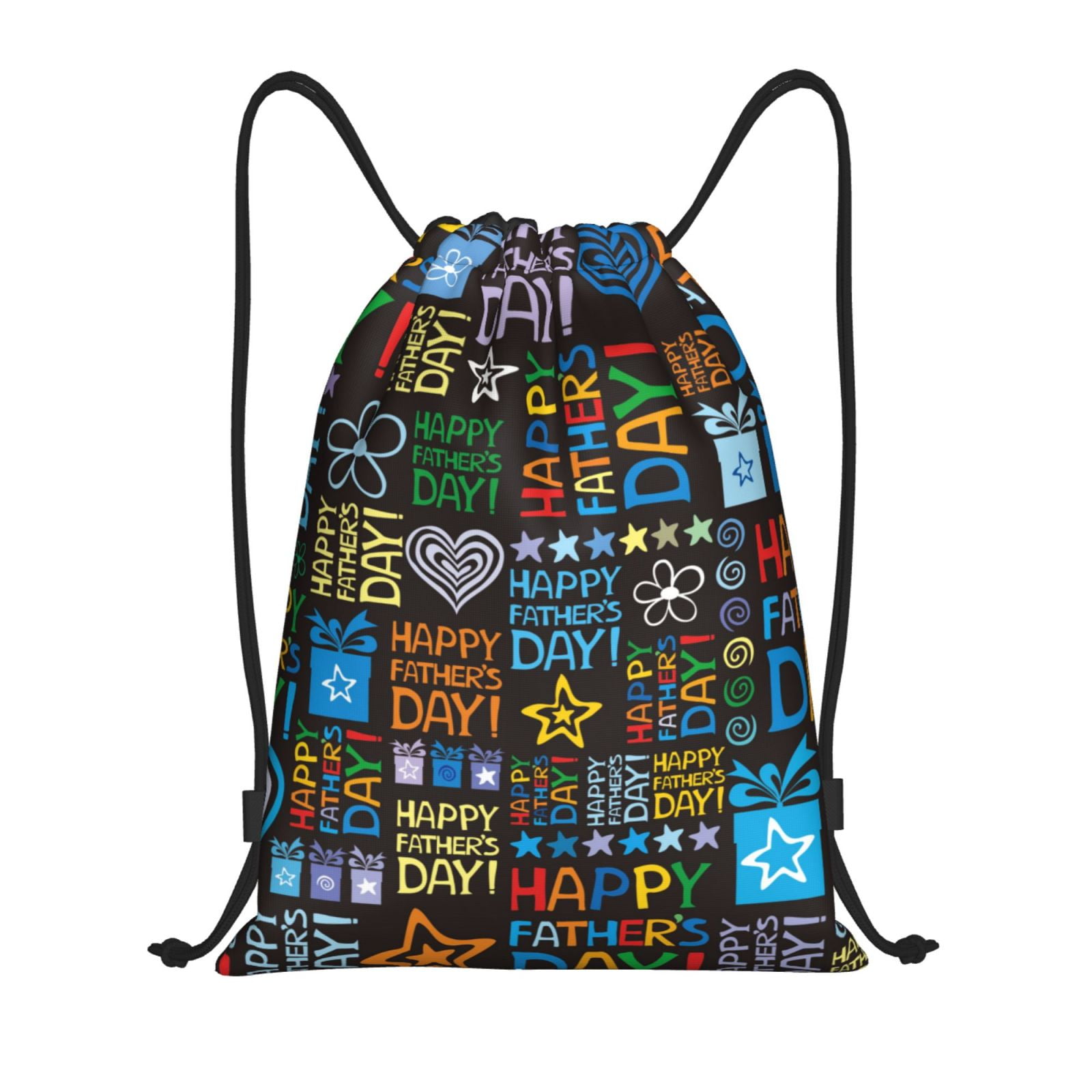 Drawstring Backpack, Happy Father Day Light Waterproof Sports Gym Bag ...