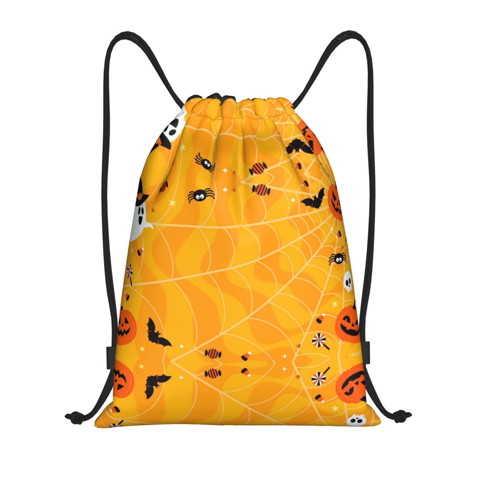Drawstring Backpack - Happy Halloween Splash Proof Small Drawstring Gym ...