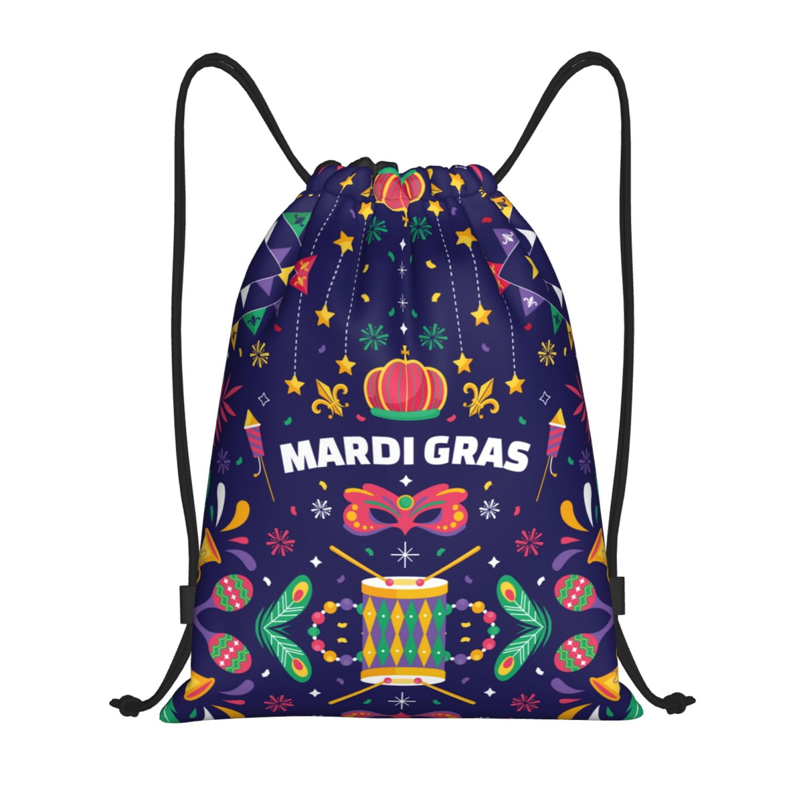 Drawstring Backpack Happy Mardi Gras Sports Gym Bag for Men Women ...
