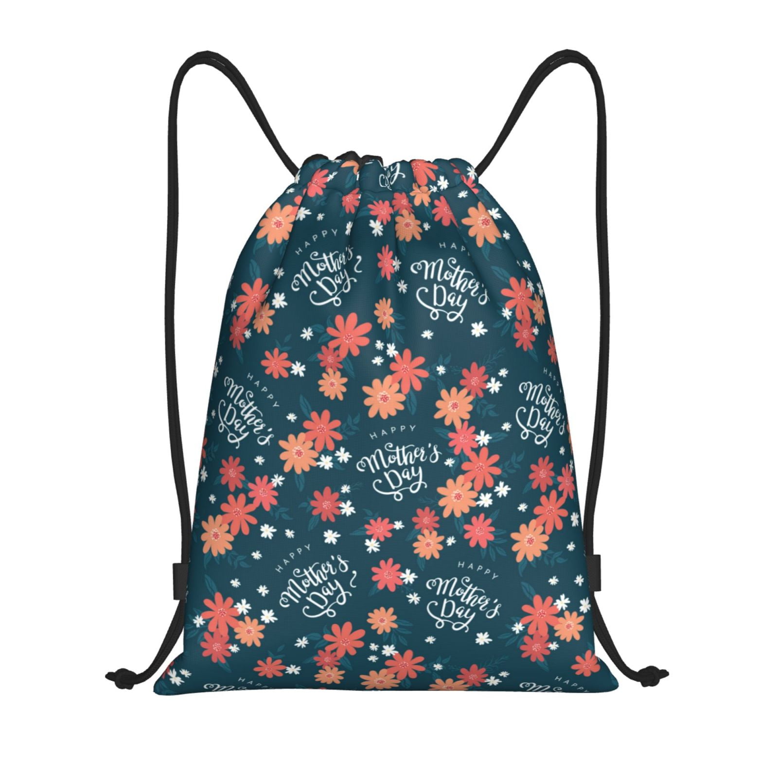 Drawstring Backpack - Happy Mother's Day blue Gym Bag for Women Men ...