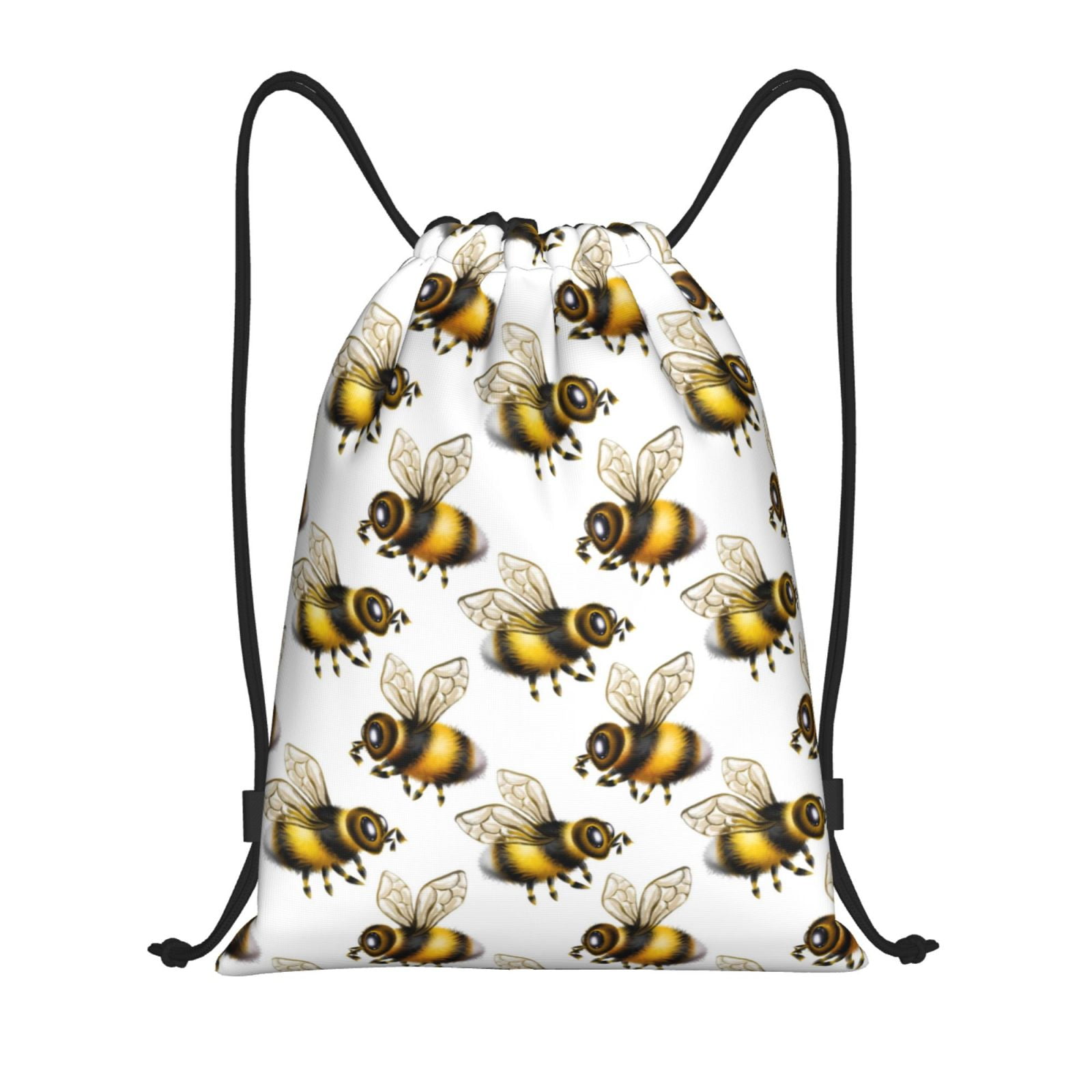Drawstring Backpack - Honey Bee Realistic cute Splash Proof Small ...