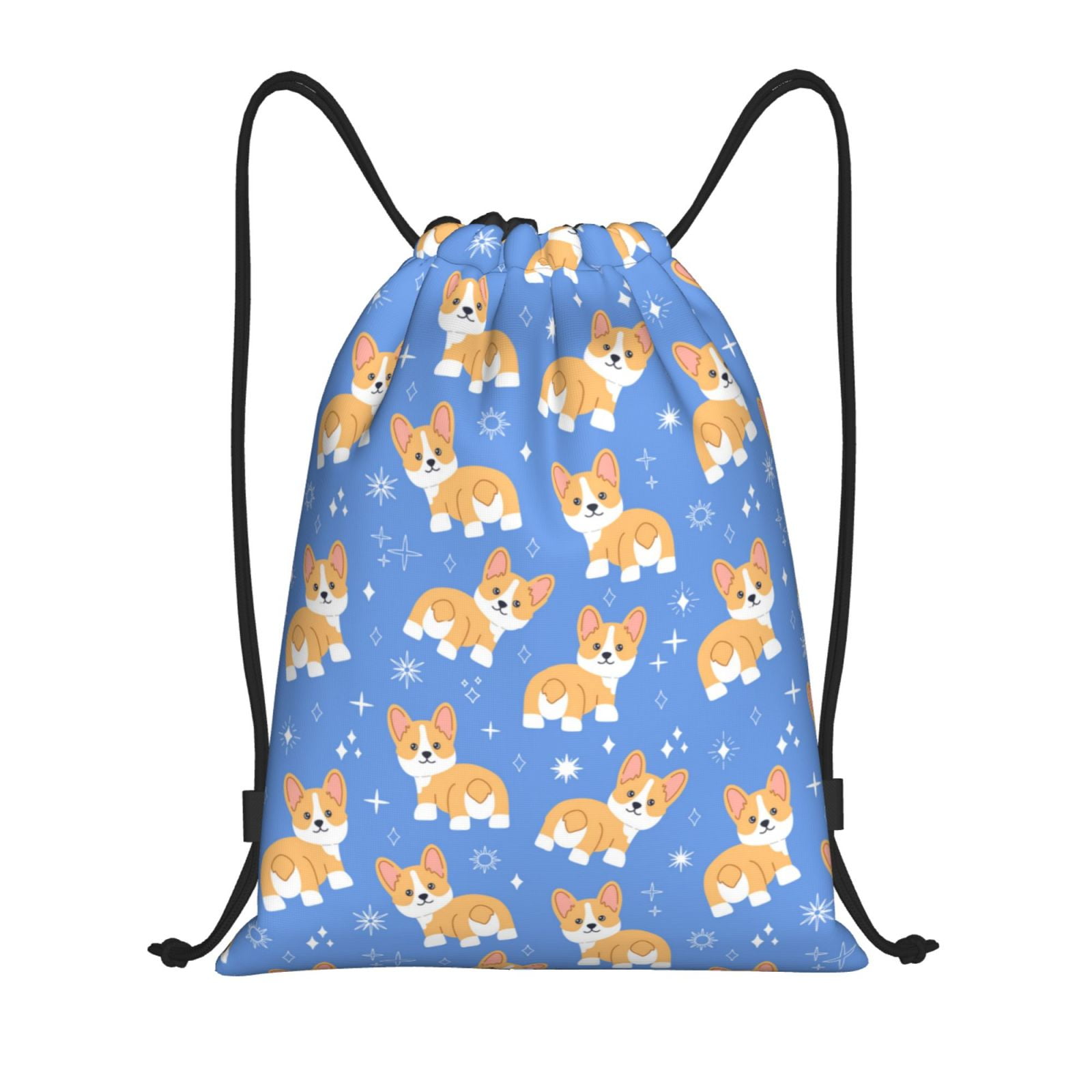 Drawstring Backpack - Kawaii Corgi Splash Proof Small Drawstring Gym ...