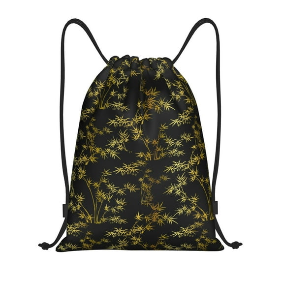 Drawstring Backpack, Leaves Green Light Waterproof Sports Gym Bag Draw ...