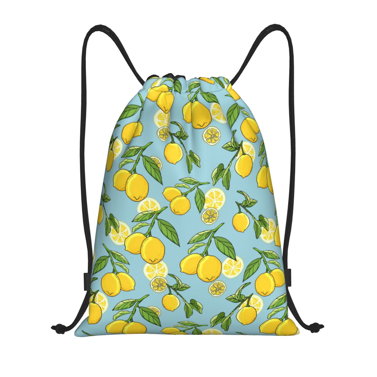Drawstring Backpack - Lemon (3) Cheer Gym Bag for Women Men, Drawstring ...
